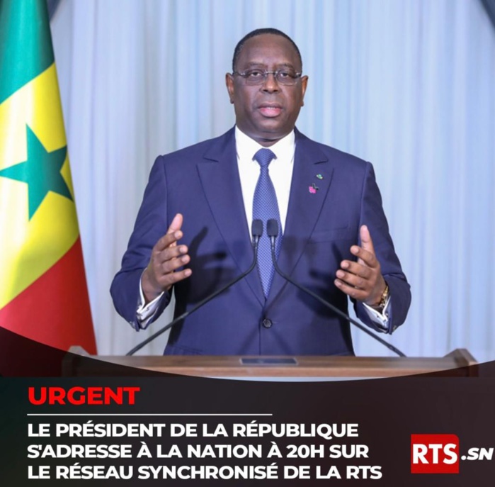 Adresse à la Nation: Le Président de la République Macky Sall va faire une déclaration à 20h