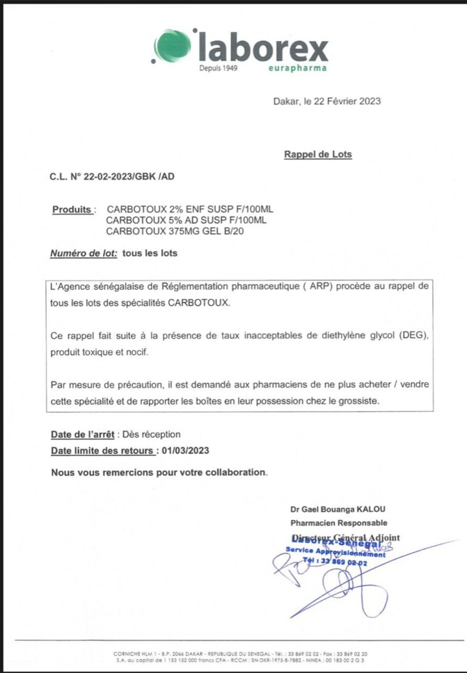 Alerte sur un médicament toxique et nocif : L'Arp demande le retrait de ...