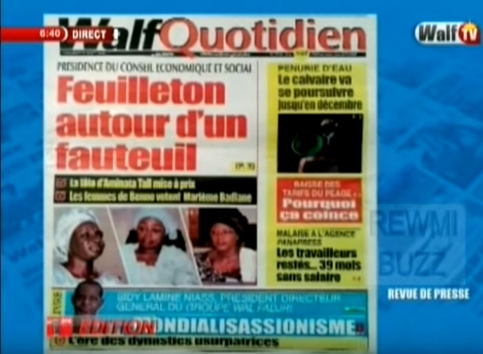 Revue de Presse WalfTv du vendredi 10 août 2018 en images
