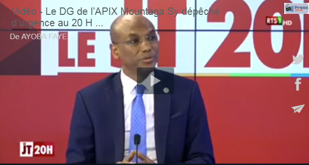 VIDEO- Le DG de l’Apix, Mountaga Sy à la RTS pour démentir Ousmane Sonko