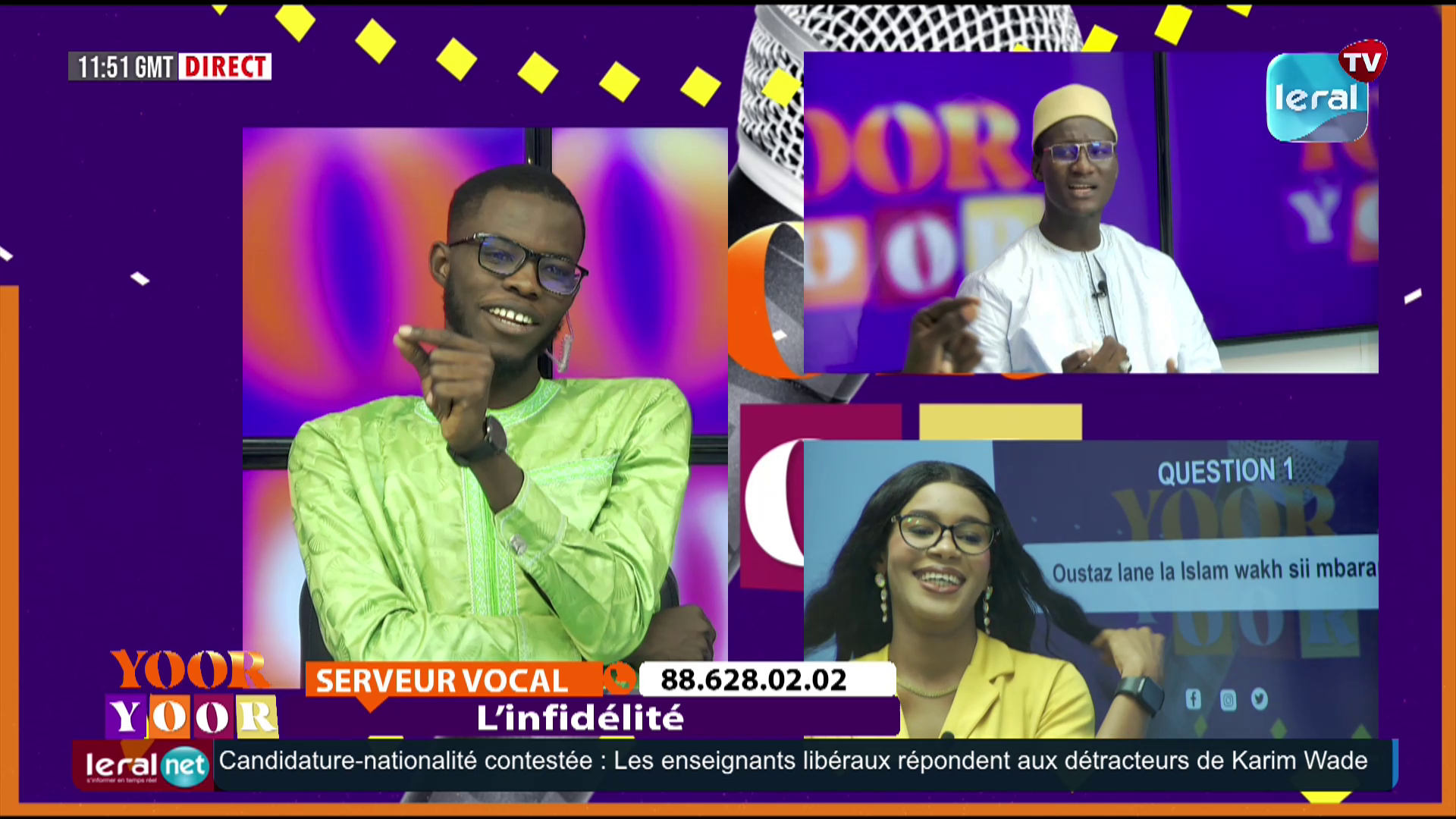 YOOR YOOR SUR LERAL TV - THEME: INFIDELITE - PR: THIERNO KANE